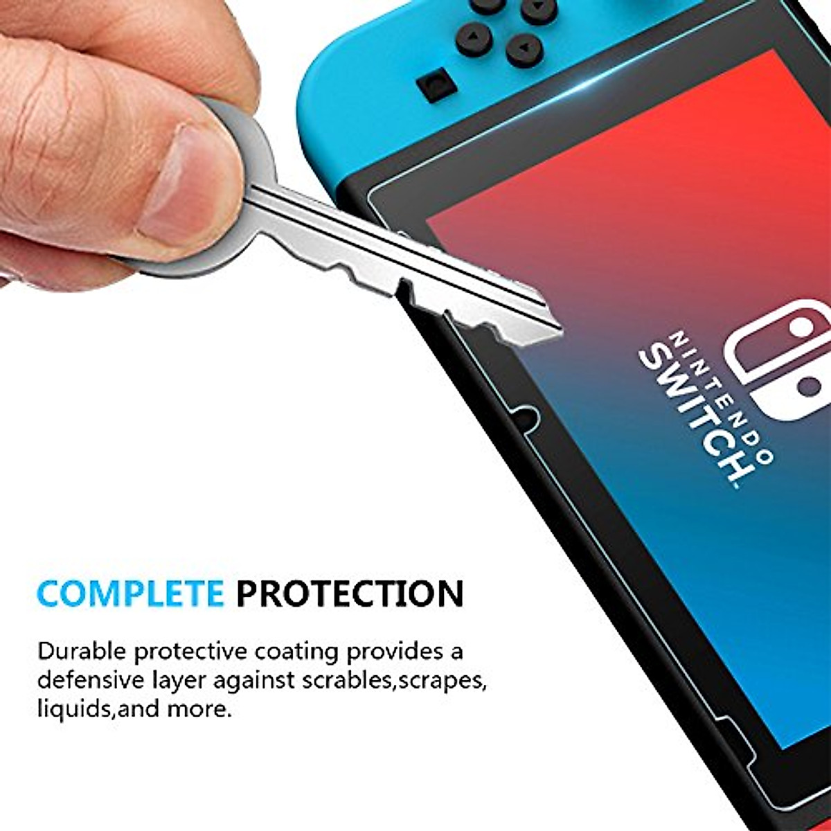 Glass Screen Protectors for Nintendo Switch Console 9H HD Tempered Glass Anti-Scratch Anti-Fingerprint Bubble Free with Cleaning kit