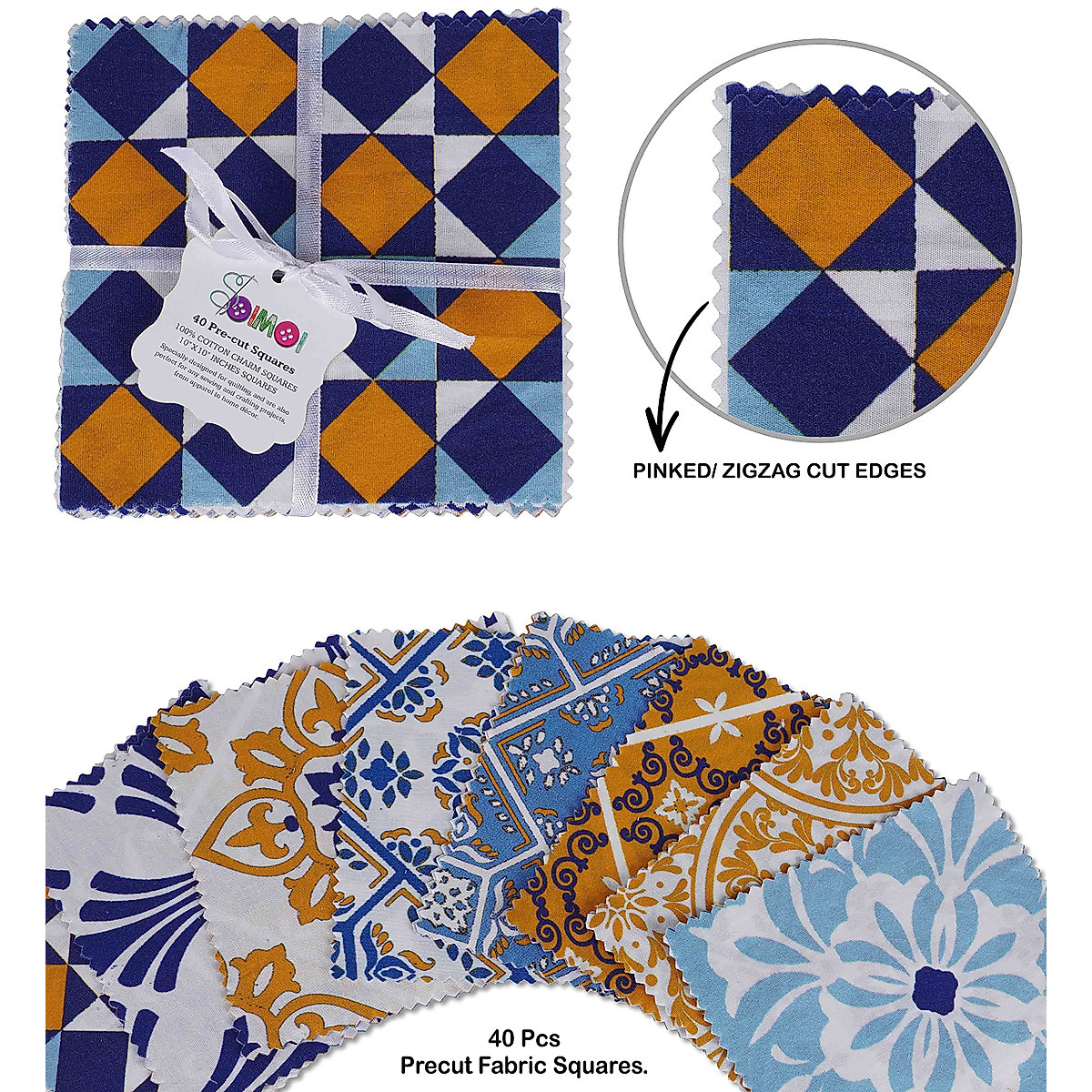 Precut 10-inch Prints Cotton Fabric Bundle Quilting Squares Charm Pack DIY Patchwork Sewing Craft-