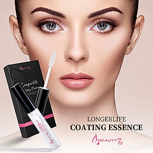 Beauty7 Eyelash Coating Essence Clear Lash Eyelashes Coating Essence Sealant Sealer 10ML Mascara Brush Extend Eyelashes Extension Longer Life Aftercare Non-Scent Waterproof Better Retention