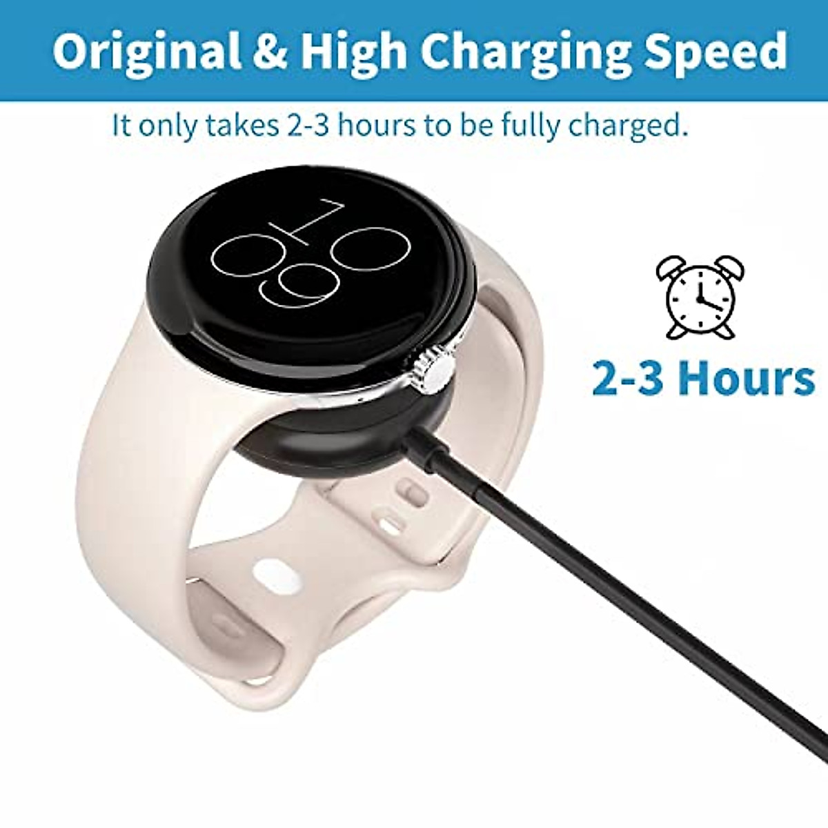 YANZHI Pixel Watch Charger for Google Pixel Watch (2-Pack, 3.3ft USB C Charging Cable), Not for Watch 2