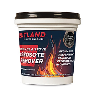 Rutland Creosote Remover, Fireplace, Wood Stove & Chimney Cleaner, 1 lb Tub