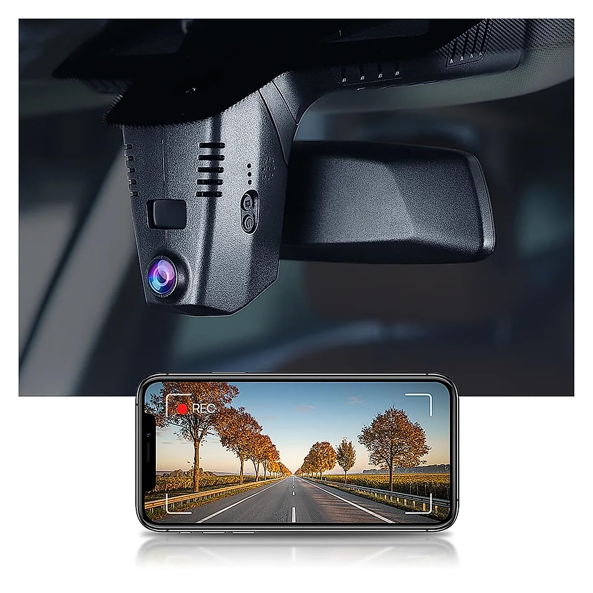 Fitcamx Dash Cam 4K Dashcam Camera,Car DVR Compatible with BMW 5 Series,6 Series GT,7 Series,G30 G31 G32 G11 2018 to 2023, (Color : Black, Size : 4K Front Cam 64GB)