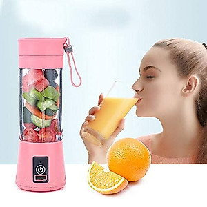 Portable Blender, Personal Mixer Fruit Rechargeable with USB, Mini Blender for Smoothie, Pink