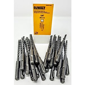 (25-pack) Dewalt DWAF5417B25 DWAF5417 1/4" x 6" SDS Rotary Hammer Bits