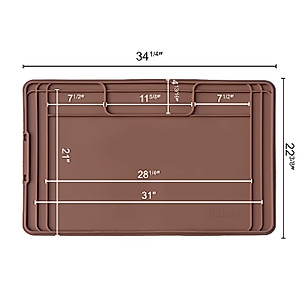 Croc Liner Under Sink Mat Waterproof Cabinet Liner for Kitchen and Bathroom Cabinets, Utility Mat (Cool Gray)