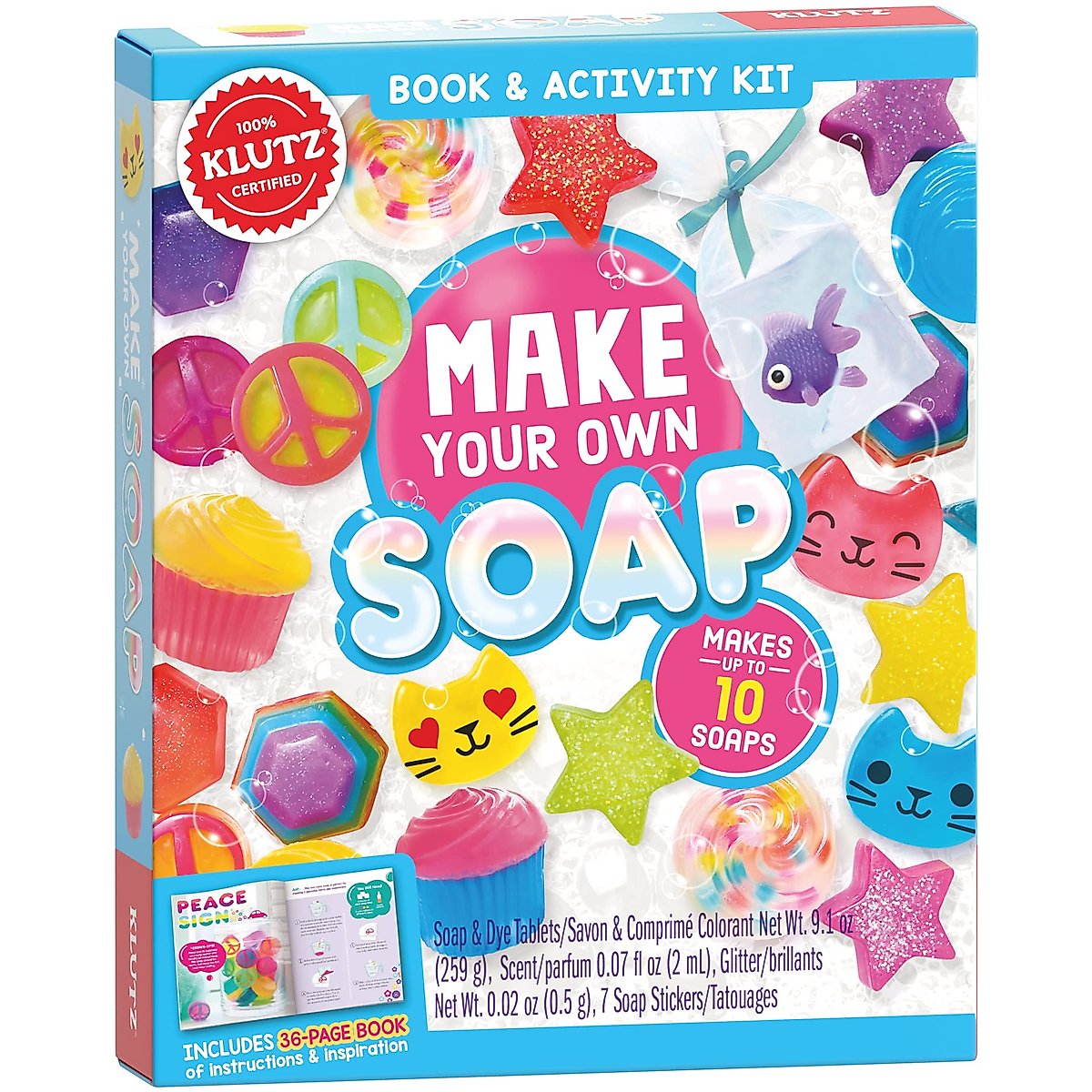 Make Your Own Soap (Klutz Activity Kit) for 72 months to 180 months includes blocks of clear soap base (20)