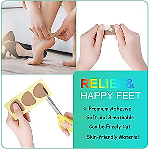 Moleskin for Feet Blisters, Moleskin Tape Flannel Adhesive Pads, Blister Prevention Tape, Moleskin Pads for Feet, Heel Stickers Protection Pad, Blister Bandage Reduce Pressure and Friction- 10 Sheets