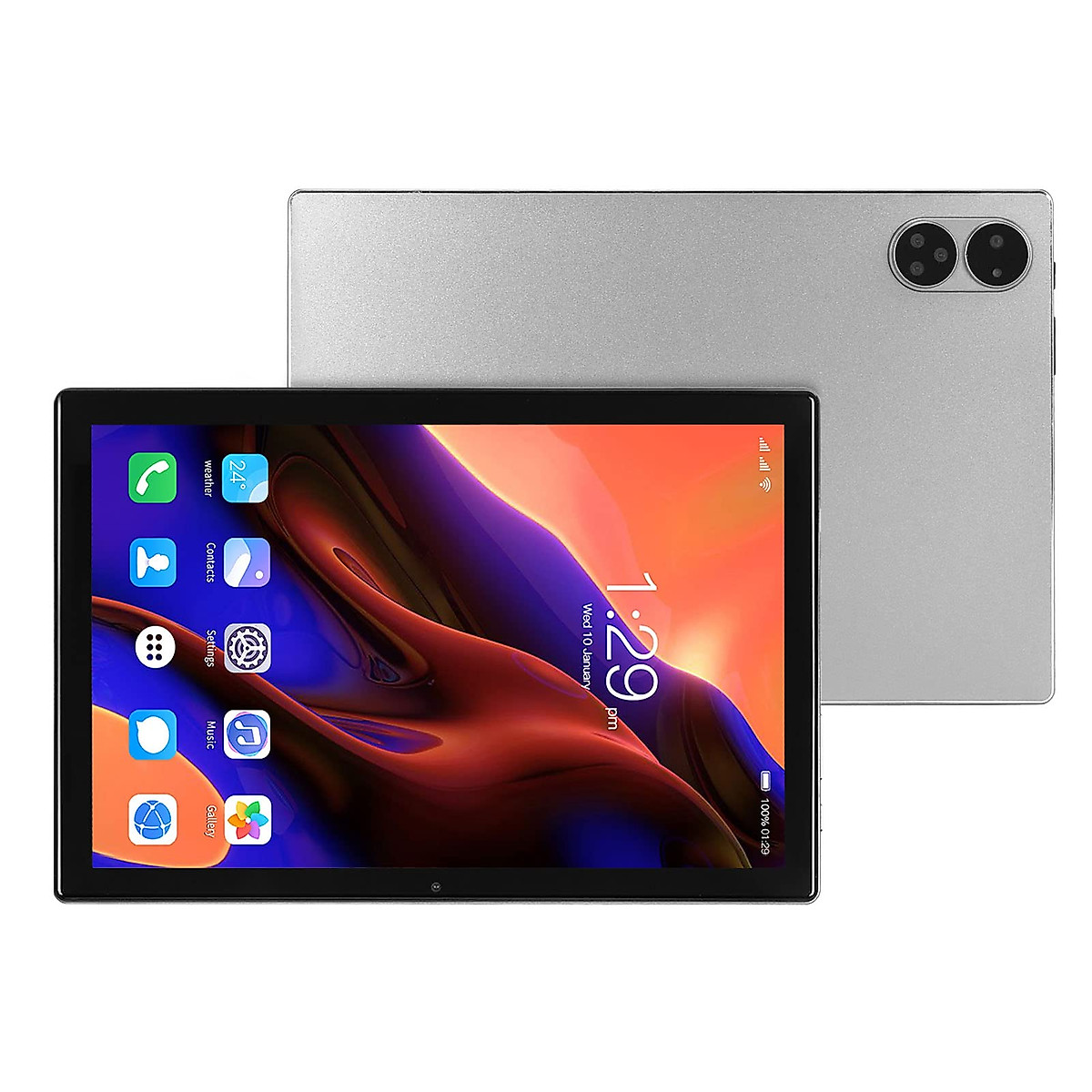 10. 1 Inch Tablet, 5G WiFi 8GB RAM 256GB ROM Tablet 2 in 1 4G Call Fast Charge 100‑240V 12 (US Plug)