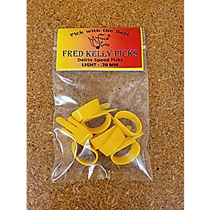 Fred Kelly Picks D3-L-8 Delrin Speed Light Guitar Pick,yellow