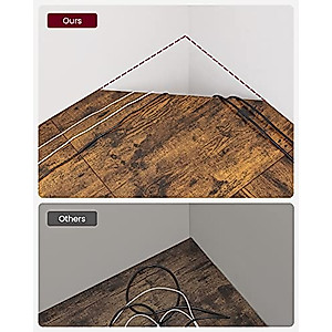 VASAGLE L-Shaped Computer Desk, 58-Inch Corner Desk for Study, Home Office Writing Workstation, Gaming Table, Space-Saving, Easy Assembly, Industrial Design, Rustic Brown and Black ULWD73X