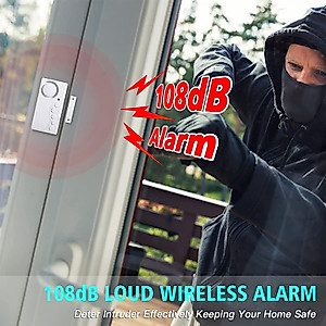 WSDCAM Freezer Door Alarm with Delay When Left Open, 3/15/30/60 Seconds Adjustable Delay Refrigerator Alarm Wireless Fridge Alarm Door Open Alarm Loud 108 dB