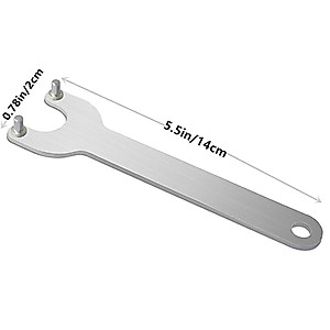 Grinder Angle Spanner Wrench Flange Nut for Dewalt 193465-4 Black Decker Ryobi Makita 4.5 Inch 5 Inch 5/8-11, 1PC Angle Grinder Flange Wrench and 6PCS Flange Nuts