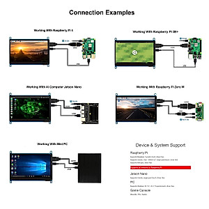 Ingcool 7 inch Raspberry Pi Screen Display 1024x600 7'' HDMI LCD IPS Touchscreen Monitor for Raspberry Pi 4 3 Zero B+ B A+, Jetson Nano, Windows 10 8 7, Xbox360, PS4, Switch