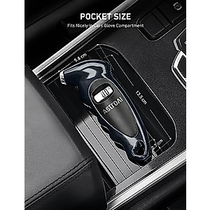 AstroAI Digital Tire Pressure Gauge with Replaceable AAA Battery, 150 PSI 4 Settings Stocking Stuffers for Car Truck Bicycle Backlit LCD Non-Slip Grip Car Accessories, Gray