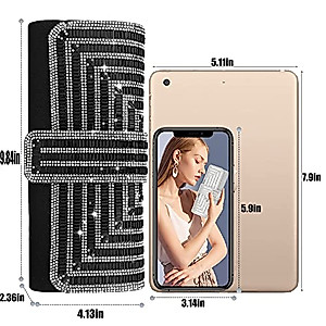 ELDA Clutch Purses for Women Evening Bags Sparkling Formal Party Rhinestone Purse Wedding Cocktail Prom Clutches