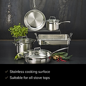 Scanpan Impact 8” Fry Pan - Made of Durable 18/10 Stainless Steel - Dishwasher & Oven Safe