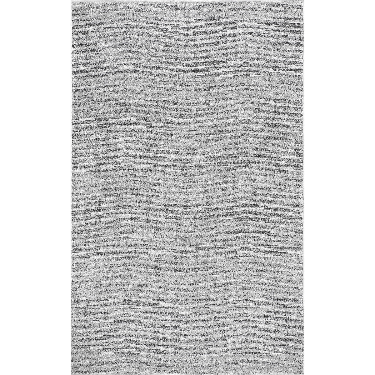 nuLOOM 4' x 6' Performance Indoor Area Rug, Non-Shed, Power Loomed High-Traffic Area Rug for Living Room, Bedroom, Home, Sherill Grey