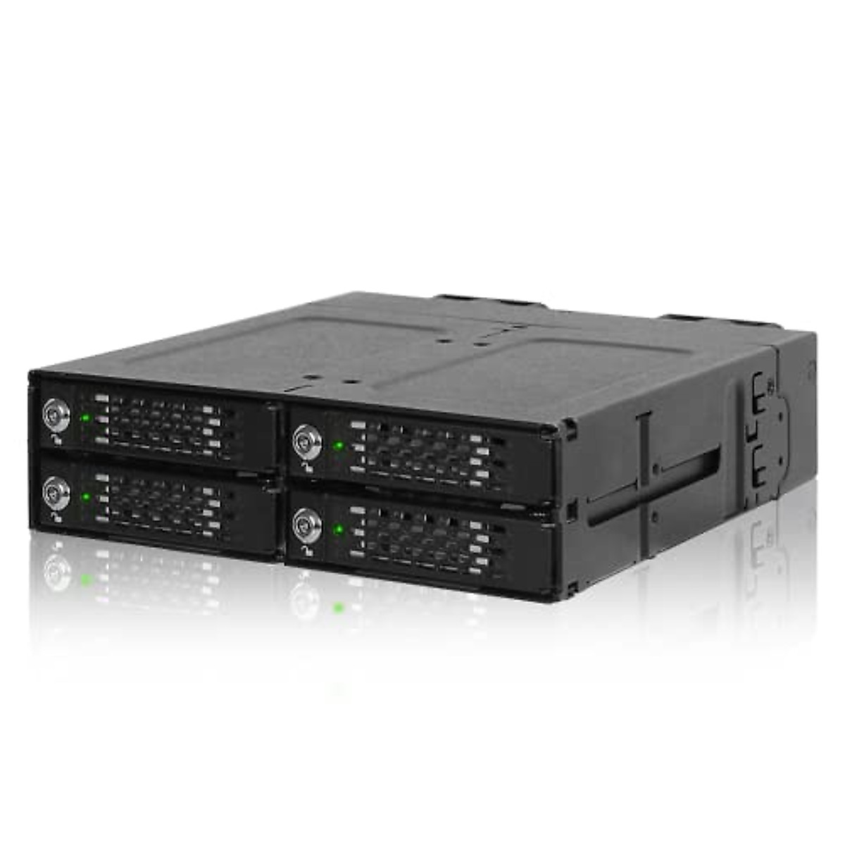 ICY DOCK ToughArmor MB720MK-B V2 Full Metal 4 Bay M.2 NVMe SSD PCIe 4.0 Mobile Rack for External 5.25" Drive Bay Black 1.6"x5.7"x7.2"