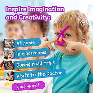 IMPRESA The Original Monkey Noodle Fidget Toy - 5 Pack - Stretchy Sensory Toys for Kids & Toddlers with Unique Needs - Fosters Creativity, Focus, & Fun-Great for Classrooms, Home & Playtime Ages 3+