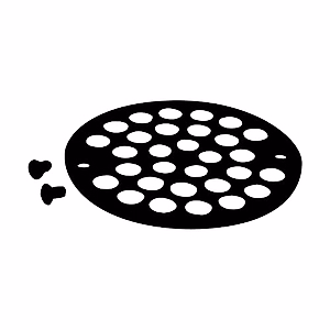 Westbrass 4" O.D. Sold Brass Shower Strainer Cover, Matte Black, D3192-62