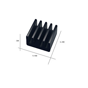 60pcs Mini Heatsink Kit, Cooler Heat Sink for Cooling VRM Stepper Driver MOSFET VRam Regulators (8.8mmx8.8mmx5mm) Black