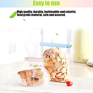 32PCS Sealing Clips for Food and Snack Bags,Plastic Sealing Clip Bag Food Bag Clips, Kitchen Clips for Bags(2.85 in, 4.59 in, 5.76 in)