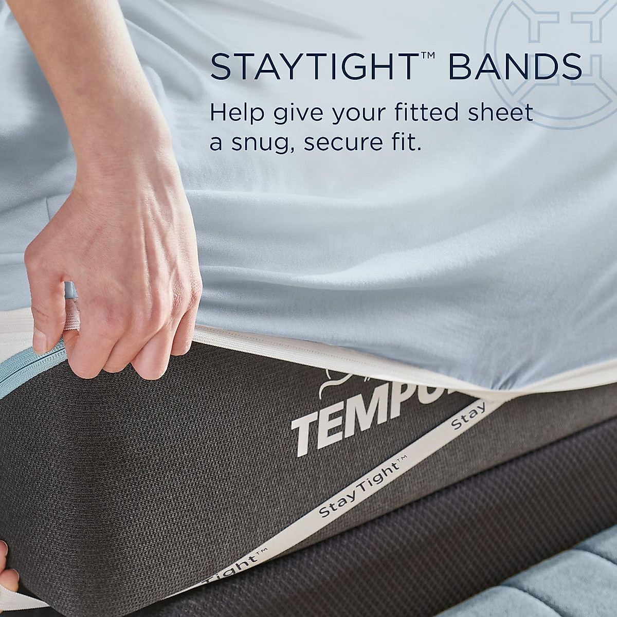 TEMPUR-Rayon from Bamboo Sheet Set, Sleepy Blue, Full