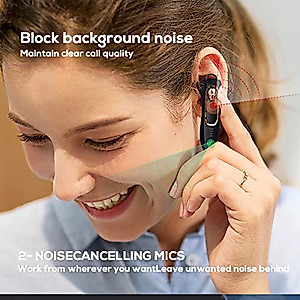 Micool Trucker Bluetooth Headset, Noise Cancelling, 30H Talking Time,12g Ultra Light, Hands Free Bluetooth Earpiece for Cell Phones/PC, Wireless Single Ear Bluetooth Headset Earpiece