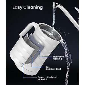 SAIBOKE Milk Frother, 4-in-1 Milk Frother and Steamer, 350ml/11.8oz Automatic Hot and Cold Foam Maker, Electric Milk Frother for Coffee, Latte, Cappuccino, Matcha, Hot Chocolate(White)