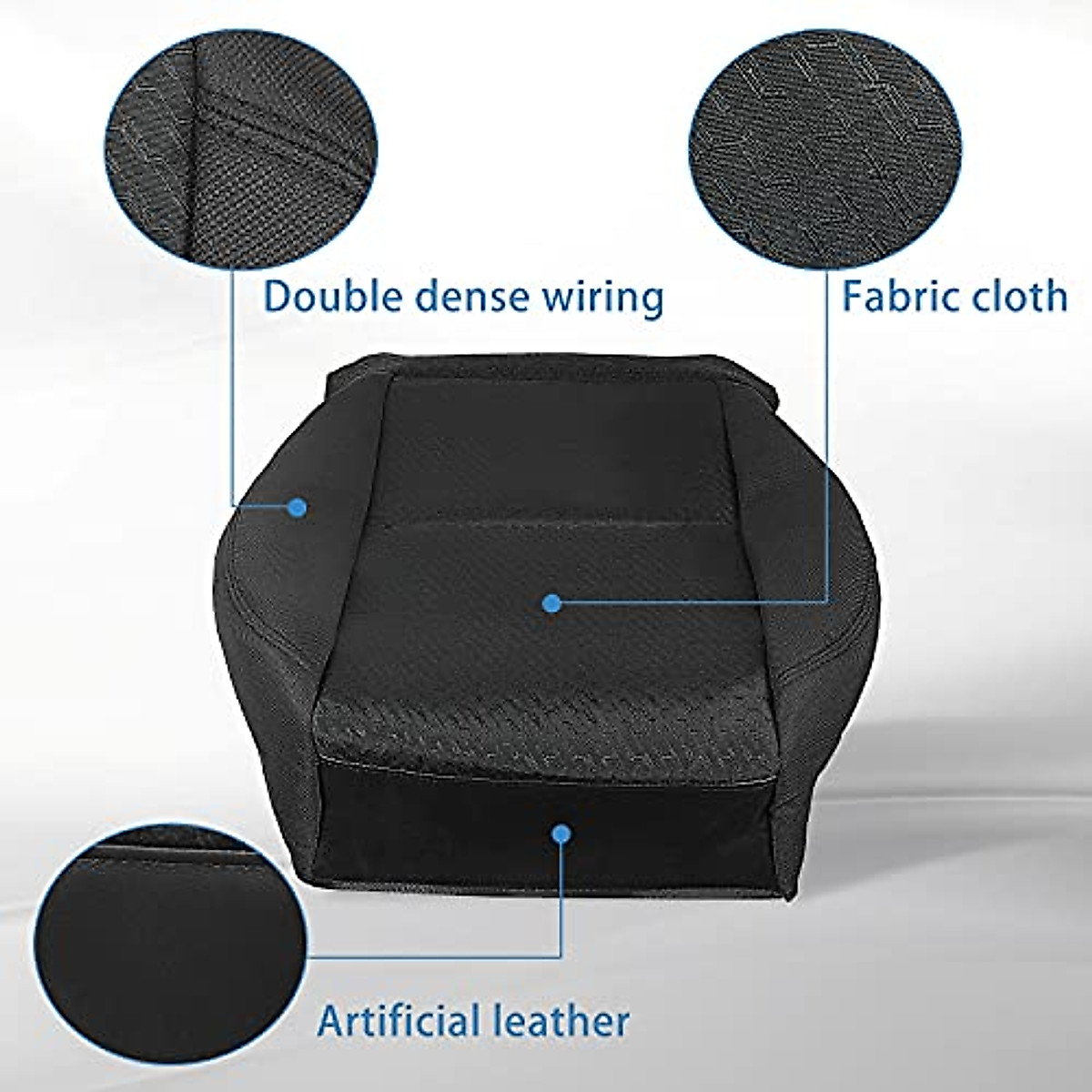 Driver Seat Cover Replacement Cloth for 2010 2011 2012 2013 2014 Chevy Silverado 1500 2500 HD 3500 HD Avalanche Suburban GMC Sierra Yukon XL - Replace 20833416 Front Bottom Cushion Cover Protector