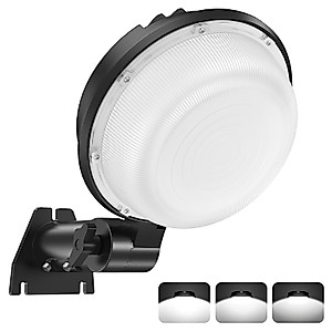 100W LED Flood Lights Dusk to Dawn Outdoor Lighting with Photocell, 15000LM Dimmable 100W/75W/50W LED Barn Light, 5000K, IP65 Waterproof LED Security Lights Area for Yard/Farmhouse/Garage/Porch/Street