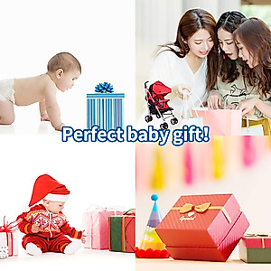 JOYLEX Baby Soft Rattle, Hand Rattle and Socks Toys, Wrist Rattle and Foot Finder, Arm Ring Leg Bell Wear Toy, Infant Plush Toys, Wrist Chew Toy, Gift for Newborn Boy & Girl (4 pcs-B)