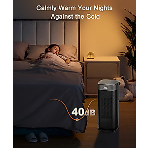 Sunnote Space Heater for Indoor Use, 1500W Electric & Portable Ceramic Heaters with 80°Oscillating, Thermostat, 5 Modes, 24Hrs Timer, Room Heater with Remote, Fast Heating Safe for Office Bedroom Use