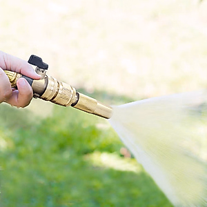 HQMPC Heavy Duty Brass Shut Off Valve Garden Hose Shut Off Valve Garden Hose Connector (2PCS) +4 Extra Pressure Washers