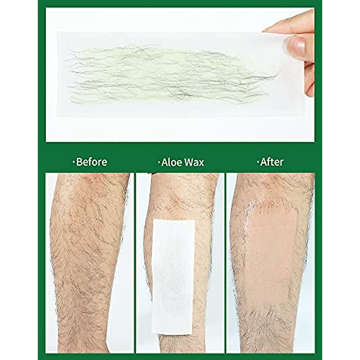 Roller Waxing Kit for Sensitive Skin, Aloe roll on wax cartridge warmer for arms, legs and larger areas of the body hair removal, at home waxing kit for women and men