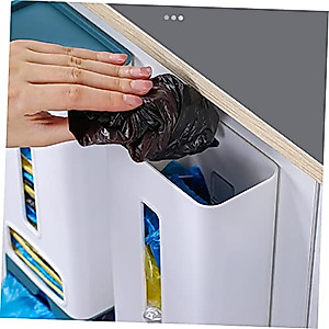 Cabilock 5pcs Bag Storage Box Bag Dispenser Holder Trash Bag Container Wall Shopping Bag Holder Kitchen Garbage Bags Organizer Wall Mounted Garbage Bag Holder Plastic Roll Rack Hanging