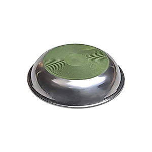 Van Ness Pets Whisker-Friendly Stainless Steel Cat Bowl, Wide Saucer Style Dish, 8 OZ, Natural