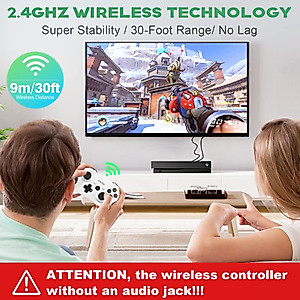 ASUNCELL Wireless Controller for Xbox One Xbox Series X|S gamepad Wireless video Wireless Controller with Dual Vibration game controller Wireless Xbox USB Gamepad Joypad Controller with Windows7/8/10/11，White