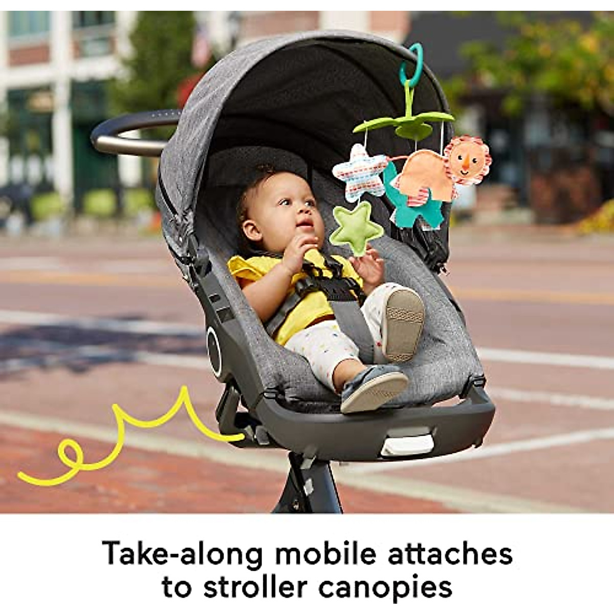 Fisher-Price Safari Music & Lights Gym Tummy Time Playmat with Take-Along Toys for Newborns from Birth and Older