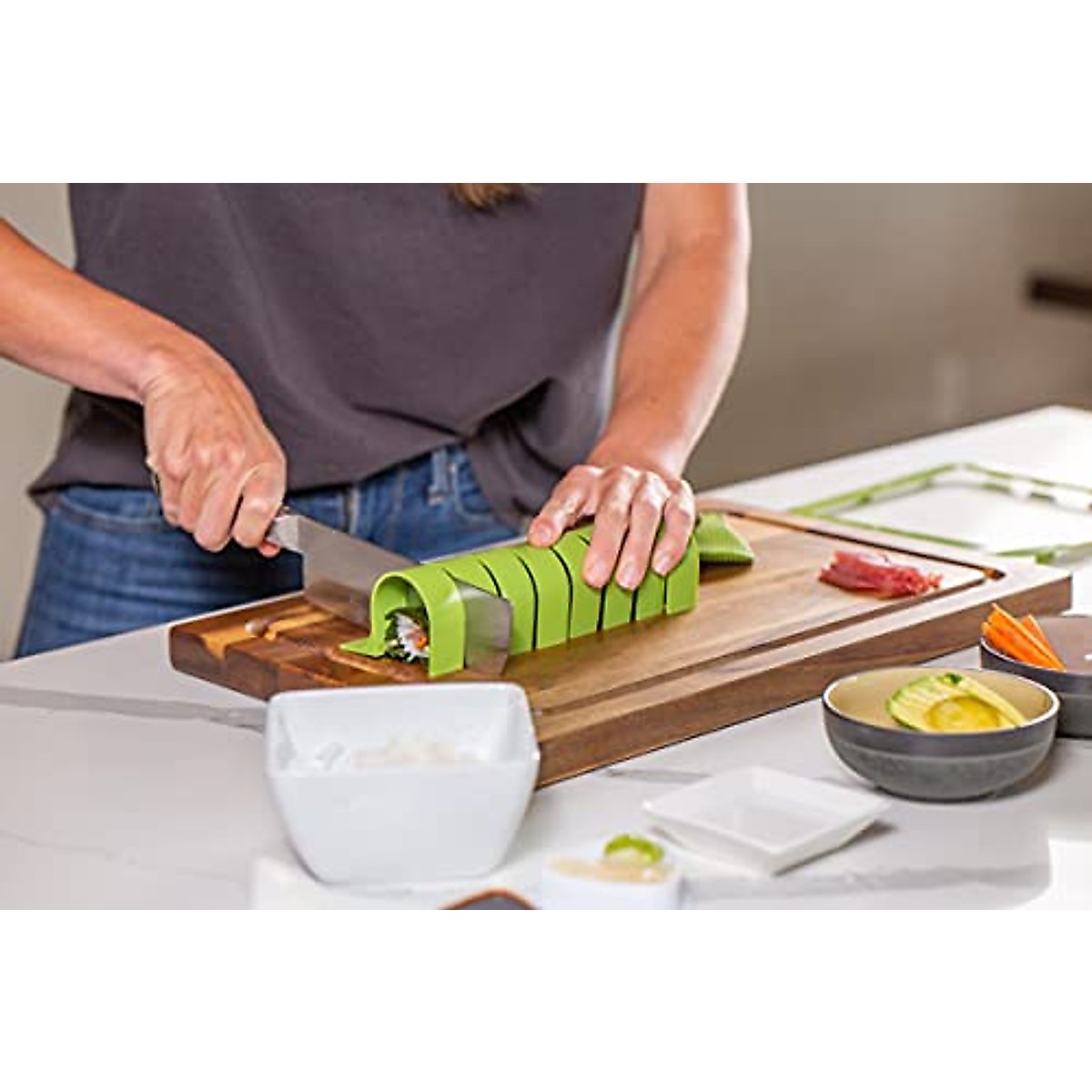 SushiQuik Sushi Making Kit | Sushi Kit for Beginners | Sushi Rolling Kit w/Unique Frame for Exact Amount of Sushi Rice on Every Sushi Seaweed Sheets | Sushi Maker Kit | Sushi Rolling Kit | Sushi Mat