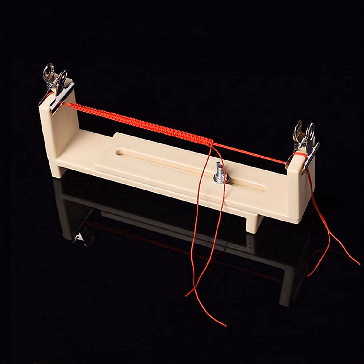 iDili Braided Thread Holder Jig, DIY Hand-Knitted Rope Woven Holder, Hand Bracelet Rope Making Tool Rope Braided Fixing Frame Plate, DIY Craft Braiding Tool with Scale, Adjustable Length