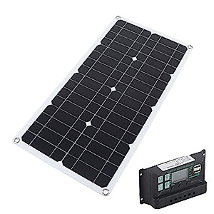 Srum 250W Solar Panel Kit, 12V/24V Monocrystalline Solar Panel Battery Maintainer Charger with Waterproof 10A Solar Charge Controller, Dual USB Solar Power Panel for RV Car Boat Home