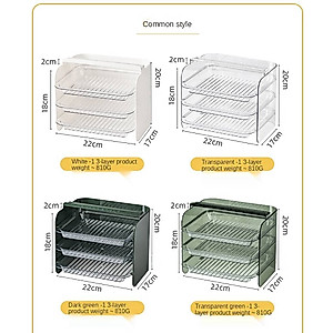 Removable Drawer Type Multi-layer Food Rack, Kitchen Drawer Type Cutlery Tray, Multi-layer Hot Pot Barbecue Tray, Stacked Multi-layer Cutlery Rack (Regular model-white-2 pcs)
