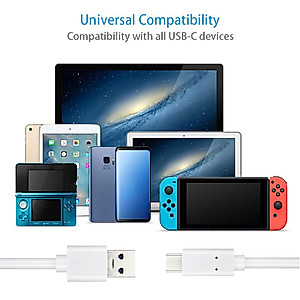 5V3A Type C Fast Charger for Samsung Galaxy Tab A7 10.4" SM-T500, A7 Lite 8.7" SM-T220; Tab A8 10.5" SM-X200; Tab A9+ 12.4" SM-X210; Tab S9 S9+ S8 S8+ S7 S7+ S6 with 3A Fast USB-C Charging Cable Cord