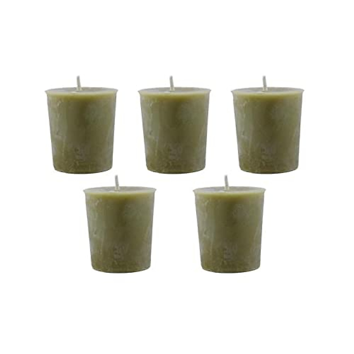 Candlestock Real Bayberry Votive Candle 5 Pack - Pure Bayberry and Pure Beeswax Blend - Pack of 5 Handmade Unscented Real Bayberry Votive Candles