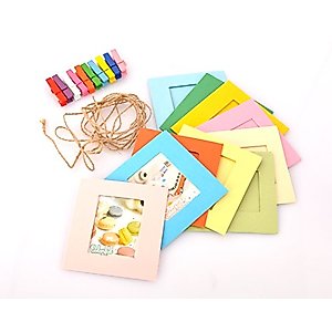 10 Pcs Paper Photo Frame Set for Fujifilm Instax Polaroid Mini 8, Mini 7S, Mini 25, Mini 50S, Mini 90 Instant Camera Films
