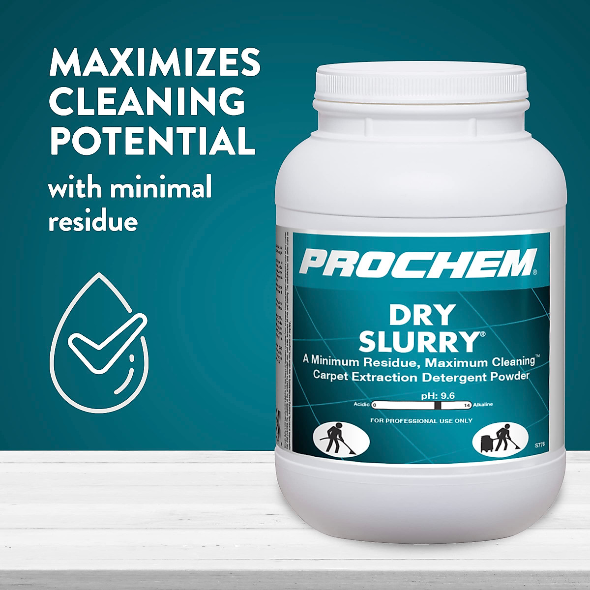 Prochem Dry Slurry Professional Cleaning Concentrate Detergent Powder for Carpet, 6 Lb Jar