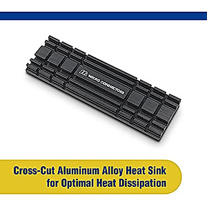 Micro Connectors M.2 SSD 5mm Low-Profile Heat Sink Compatible with PS5 and PC (NGFFM2-HS804-BK) Black