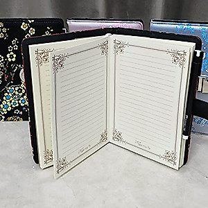 HMEI Password Lock Journal Diary Digital Locking Notepad Book Combination A5 Notepad Writing Book 130 Sheets 260 Pages For Women fashion notebook (Color : Blue)