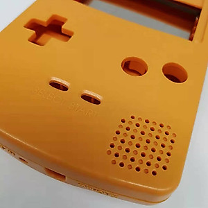 Cowhilan Replacement IPS Full Housing Shell Case + Screwdrivers Compatible with Gameboy Color GBC IPS Highlight Screen Console, Orange